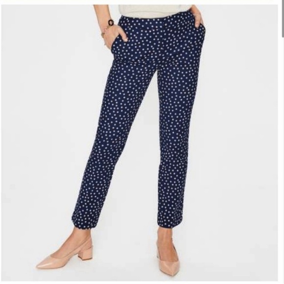 Boden | Pants & Jumpsuits | Boden Pants Womens Size 4p Navy Blue Polka ...